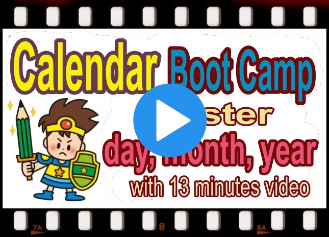 Boot Camp - Calendar - Cafe japan ・www.japanese101.net